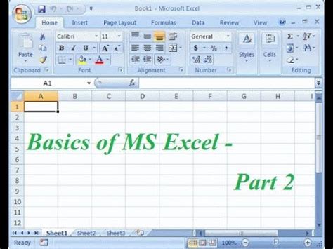 Basics Of MS Excel Part In Tamil YouTube