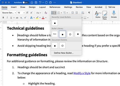 Accessible Microsoft Word Documents University It