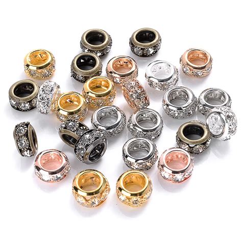 주얼리 제작용 모조 다이아몬드 스페이서 비즈 라운드 골드 실버 금속 체코 크리스탈 비즈 Diy 목걸이 팔찌 액세서리 30 개 Aliexpress