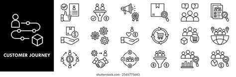 Customer Journey Icon Collection Set Containing Stock Vector Royalty Free 2565775643