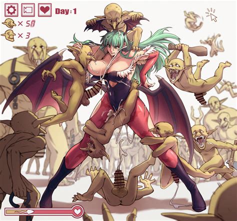Ttf Morrigan Aensland Darkstalkers Absurdres Highres 1girl 6boys