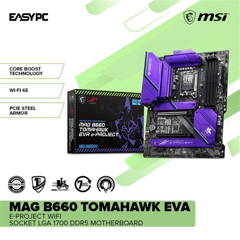 EasyPC MSI MAG B Tomahawk EVA E Project WiFi Socket LGA Ddr Motherboard Lazada PH