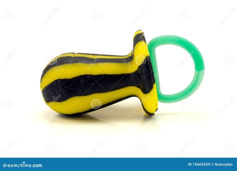 Black And Yellow Candy Pacifier Stock Image Image Of Sugar Gourmet