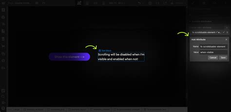 Disable Scroll For Webflow No Code Using Attributes