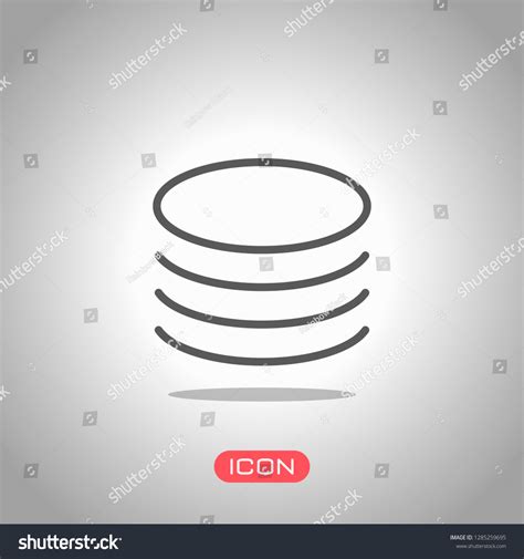 Database Icon Simple Linear Symbol Thin Stock Vector Royalty Free