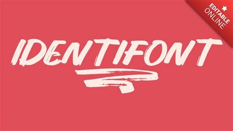Identifont Brush Font Text Effect Generator