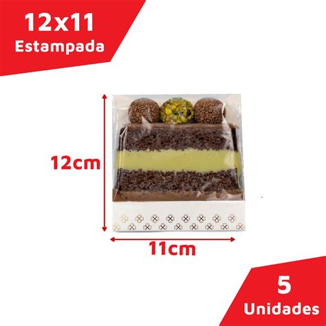 Slice Embalagem Para Fatia De Bolo Branca Fiori C 5 As Melhores