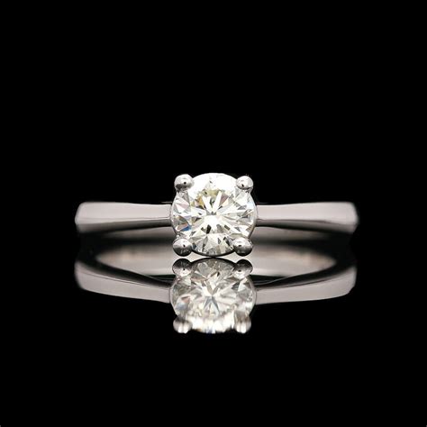 Platinum 070 Ctw Solitaire Diamond Engagement Ring Sindur Style
