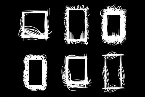 Hand Drawn Scribble White Rectangular Frames 42840935 Vector Art At