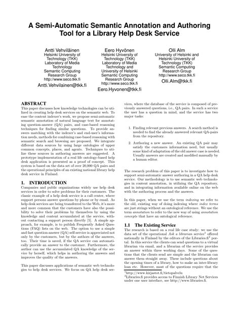 Pdf A Semi Automatic Semantic Annotation And Authoring Tool For A