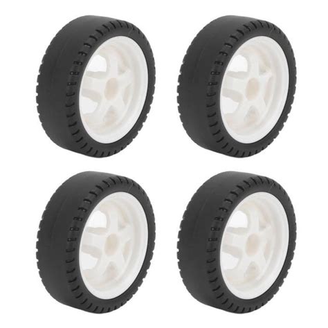 Pneu de voiture RC 4 pièces RC voiture pneu en plastique moyeu roue en