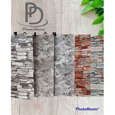 Jual Wallpaper Foam 3D Bata Alam Kombinasi Warna Premium Wall Paper