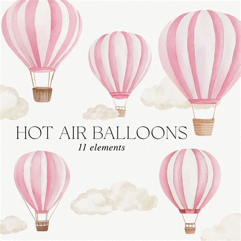 Hot Air Balloon Clipart Pink Hot Air Balloons Hot Air Balloon