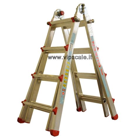 Scala In Alluminio Telescopica Queen 4 4 Gradini VIPscale Ponteggi Trabatelli E Scale Per