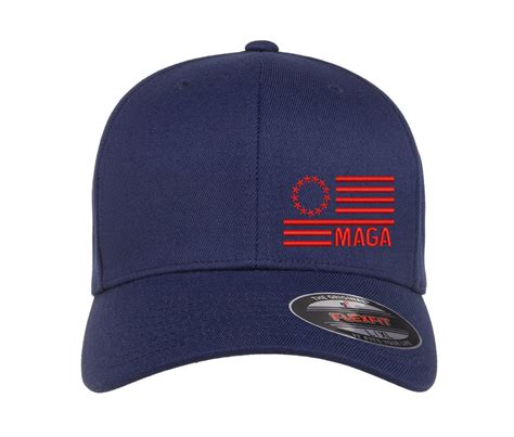 Trump 2024 Maga Flag Patriotic Republican Flexfit Hat Free Sticker Etsy