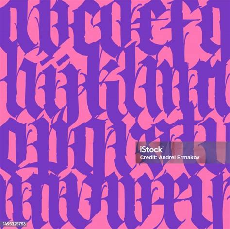 라틴어 문자의 패턴 벡터 영어 알파벳 중세 유럽 스타일의 장식품 유럽 알파벳 916 세기 라마노 게르만 문자 디자인을위한 아름다운 구성과 패턴 고대의에 대한 스톡 벡터 아트