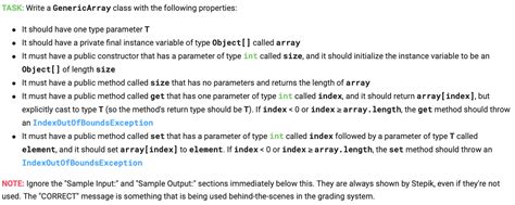 Solved Task Write A Genericarray Class With The Following
