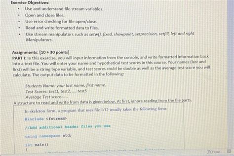 Solved Exercise Objectives • Use And Understand File Stream
