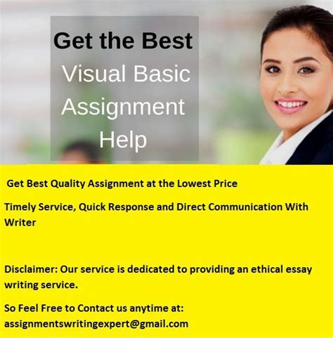 Visual Basic Assignments Writing Services Essay Writing Assignments