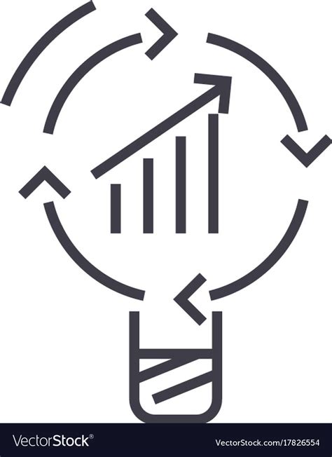 Data Insight Idea Line Icon Sign Royalty Free Vector Image