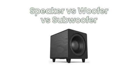 Speaker Vs Woofer Vs Subwoofer All For Turntables