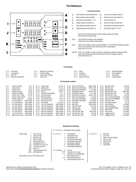 Growth Chamber In Biochemistry Tc2manual Pdf Parameter Computer