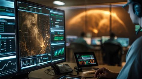 Hightech Control Room Premium Ai Generated Image