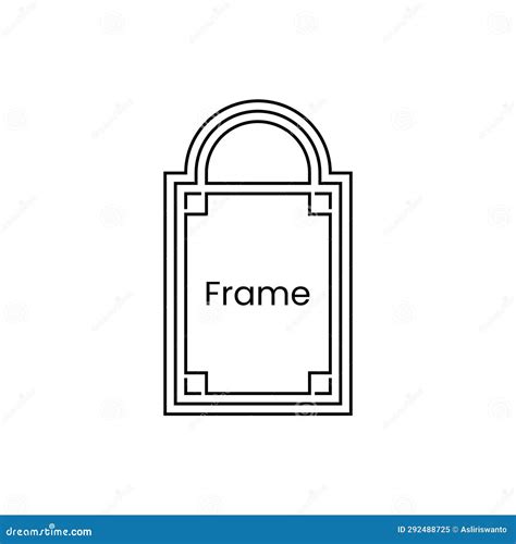Minimal Frame Illustration Outline Line And Simple Style Stock