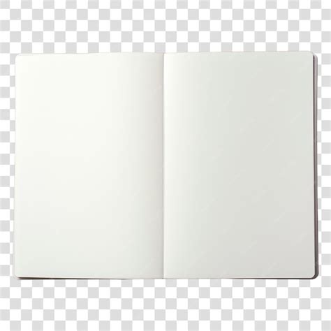 Premium Psd Blank Open Notebook On Transparency