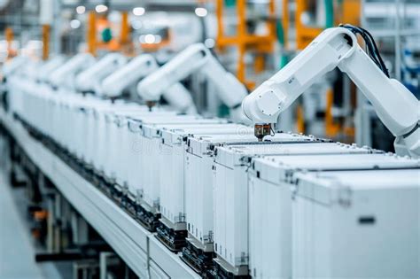 Innovative Robotics In Battery Manufacturing Streamline Production Processes Efficiently Stock