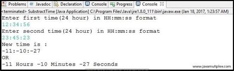 How To Subtract Two Given Times In Hhmmss Format In Java