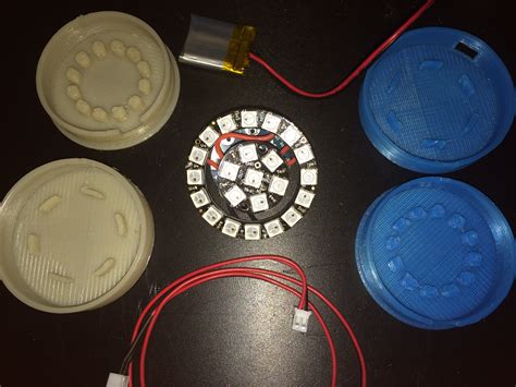 D Printed Neopixel Disk Justin Time Designs
