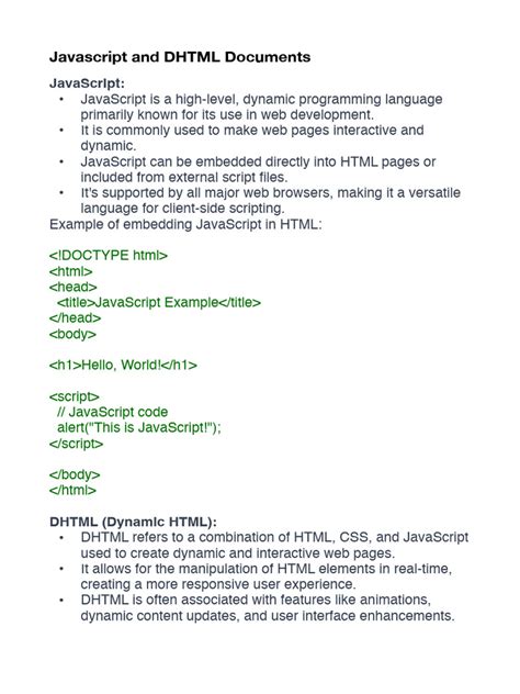 Module 4 Pdf Document Object Model Dynamic Html