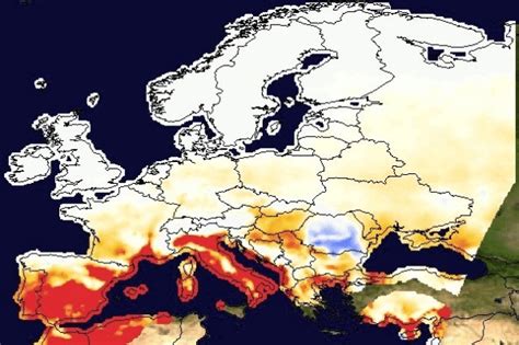 A Change In The Number Of Days Month With Mean Temperature Over 25 C
