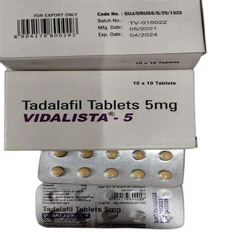 Tadalafil Tablets Vidalista Tadalafil 5 Mg Tablets Manufacturer From