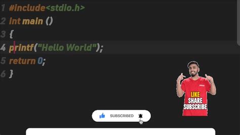 First Program In C Language First Time Code Basic Programming In C