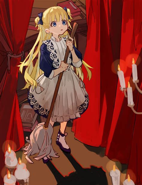 Safebooru 1girl O Absurdres Blonde Hair Blue Bow Blue Eyes Book Bow