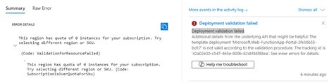 How To Fix Deployment Validation Failed While Trying To Deploy A