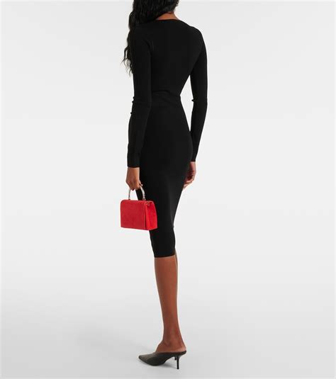 knitted midi dress in black max mara mytheresa