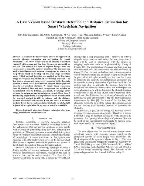 pdf a laser vision based obstacle detection and distance estimation