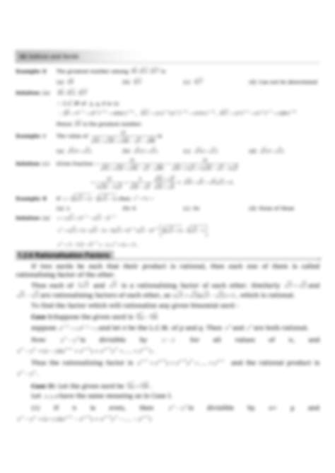SOLUTION Iit Jee Main Maths Notes For Indices And Surds Theory Studypool