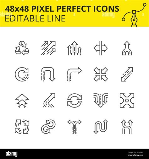 Iconos Editables Flechas Para Gráficos De Información Sitios Web Y