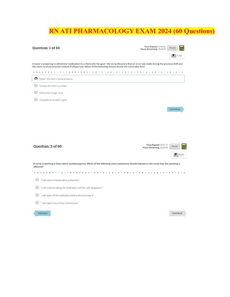 Ati Rn Pharmacological Nursing Exam With A Detailed Answer Key Latest