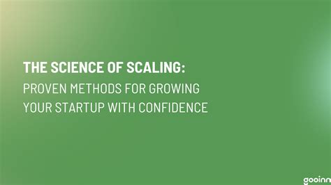 the science of scaling proven methods for growing your startup with