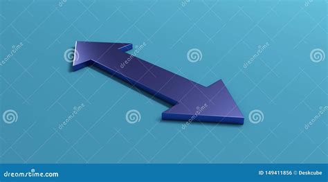 resize arrow blue color 3d icon rendering illustration stock