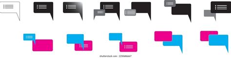 Notification Icons Popup Alerts Vector Illustration Stock Vector