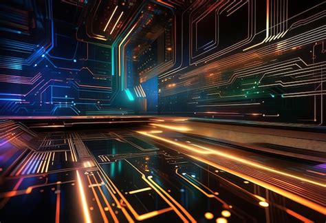 Premium Photo The Dynamic Interface Of Futuretech Innovation
