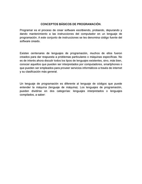 Conceptos Básicos DE Programación CONCEPTOS BÁSICOS DE PROGRAMACIÓN Programar es el proceso