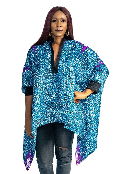 African Print Batwing Top Ankara Top Ankara Blouse By Wandizi Blous