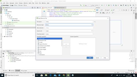 How To Add Menu Bar In Android Studio Project With Source Code